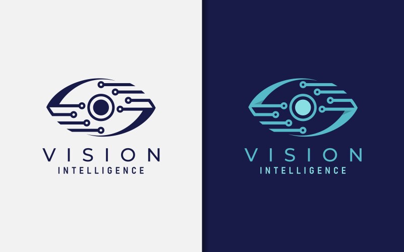Eye vision abstract logo design modern Royalty Free Vector