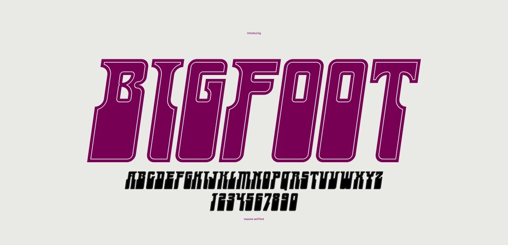 Bold and strong geometric font for logos Vector Image