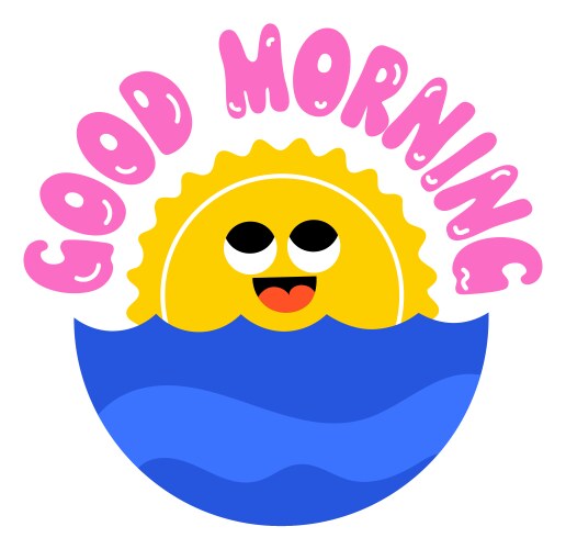 Good Morning Sticker Vector Images (over 1,100)