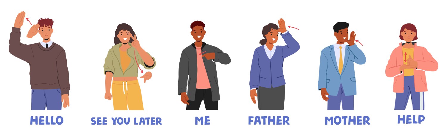 Sign Language People Vector Images (over 8,800)