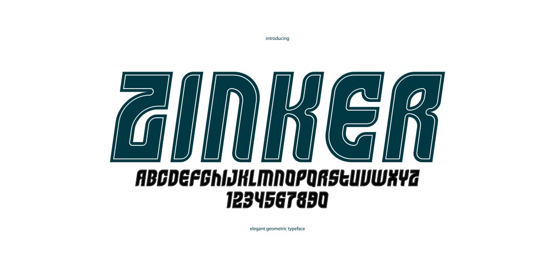 Bold simple sans serif display font for logos Vector Image