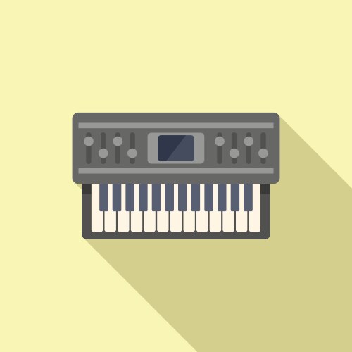 Flat design of synthesizer Royalty Free Vector Image