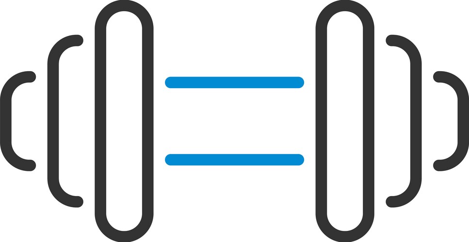 Dumbbell silhouette icon of muscle training Vector Image