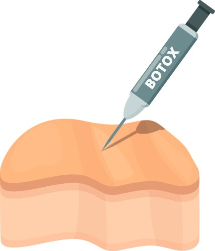 Vial botox injection face icon cartoon Royalty Free Vector