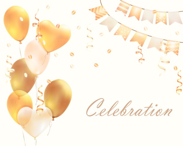 Celebration party realistic background Royalty Free Vector