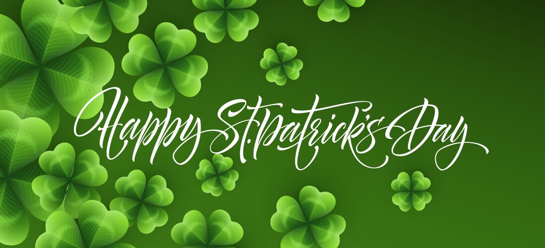 St. Patrick's Day Clover Background – Royalty-Free Vector | VectorStock