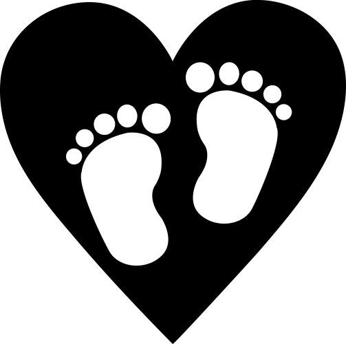 Little steps adorable baby footprints art Vector Image