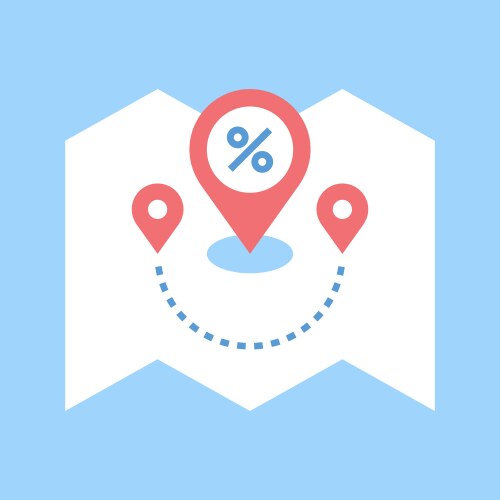 Customer location Royalty Free Vector Image - VectorStock