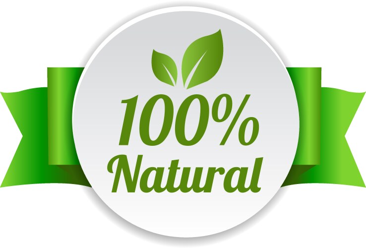 Nature label isolated transparent background Vector Image