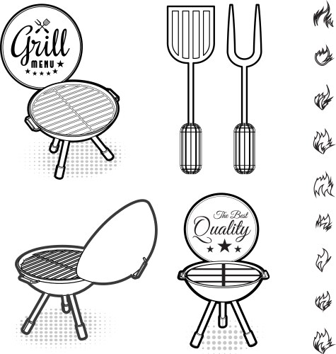 Barbecue grill Royalty Free Vector Image - VectorStock