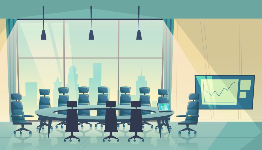 Conference hall for business seminar Royalty Free Vector