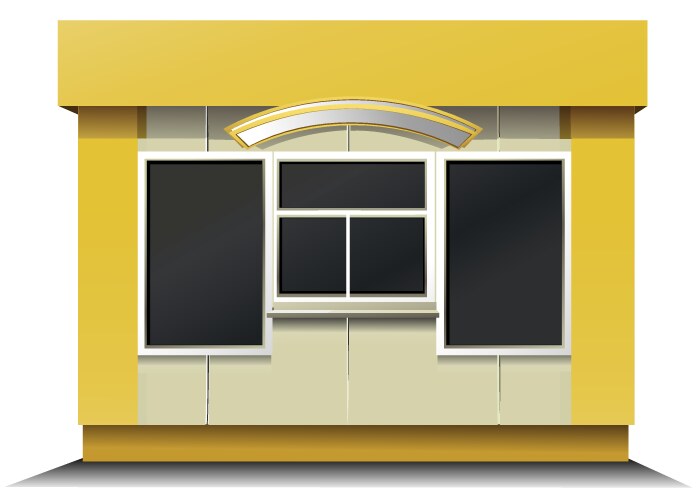 Restaurants and shops facade storefront Royalty Free Vector
