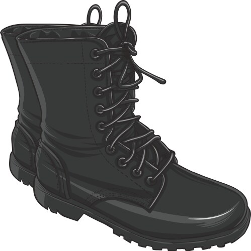 Black Boot Collection Royalty Free Vector Image
