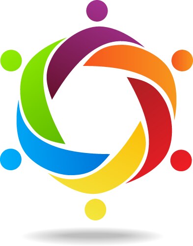 Union symbol cartoon Royalty Free Vector Image