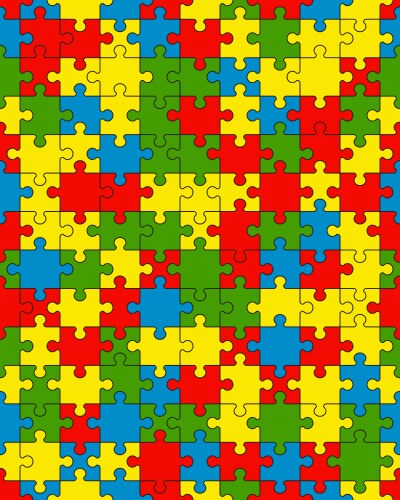 Bright jigsaw puzzle background Royalty Free Vector Image