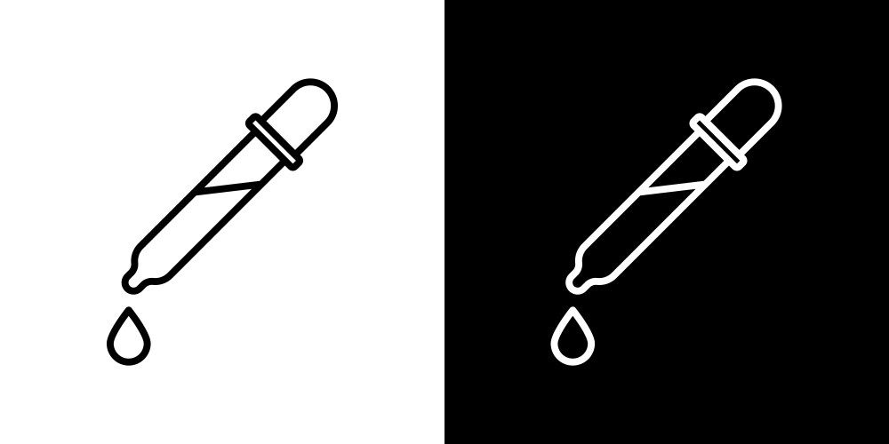 Dropper pipette icon set chemistry laboratory Vector Image