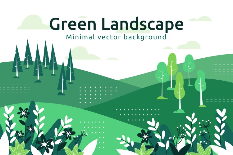 Rocky ground with growing trees natural forest Vector Image