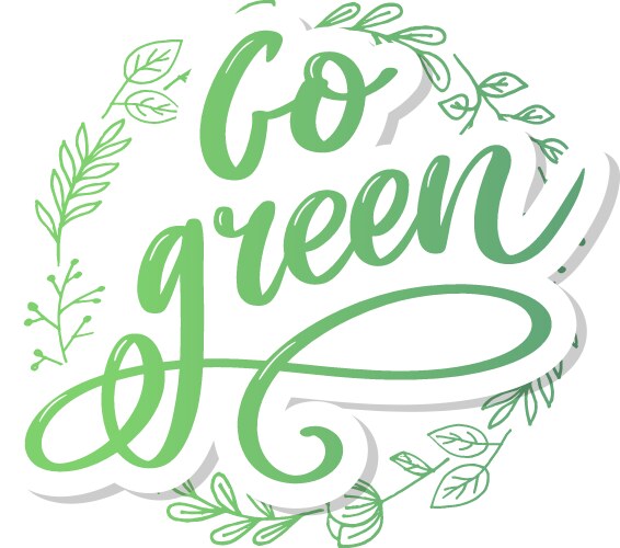Go green eco-friendly abstract banner Royalty Free Vector