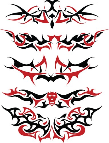 Tattoos set Royalty Free Vector Image - VectorStock
