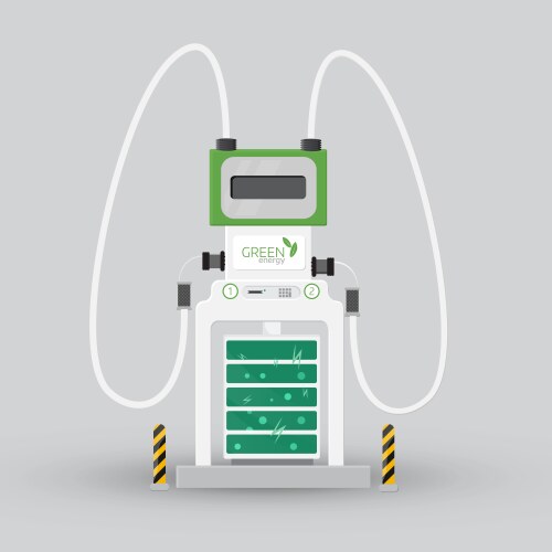 Electric vehicle charging station with digital Vector Image