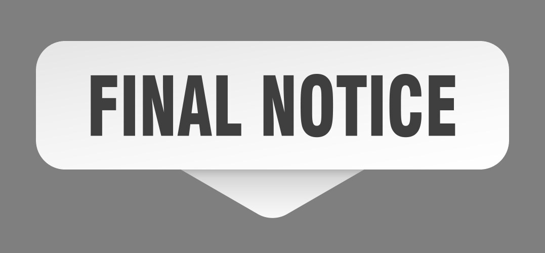Final Notice Vector Images (over 1,000)