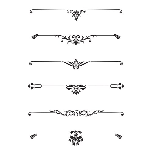 Set decorative elements border and page rules Vector Image