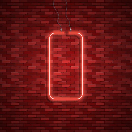 Blue abstract neon square shape Royalty Free Vector Image