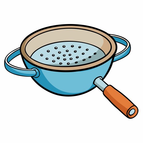 Colander flat design Royalty Free Vector Image
