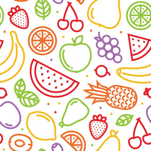 Seamless pattern with tomatoes in a cut outline Vector Image