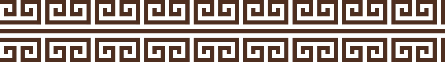 Greek key seamless border pattern collection Vector Image