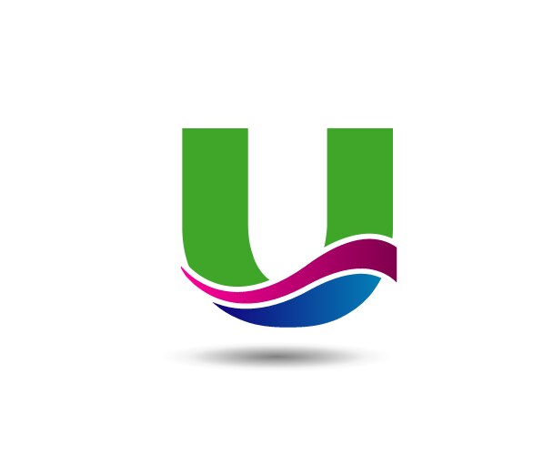 Letter u circular logo Royalty Free Vector Image