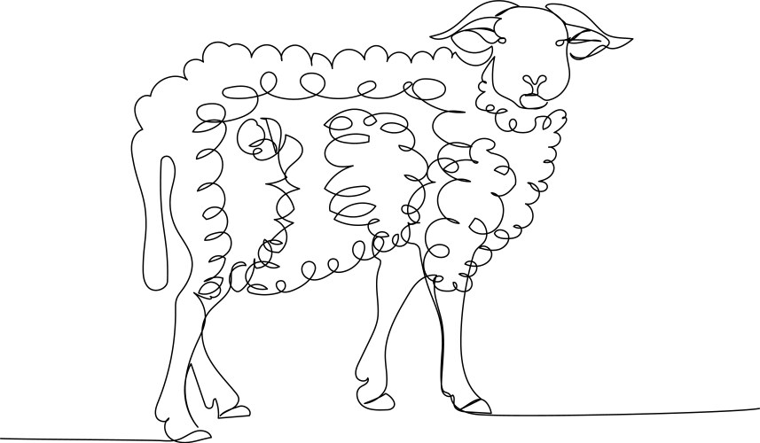 Sheep Line Art Vector Images (over 4,900)