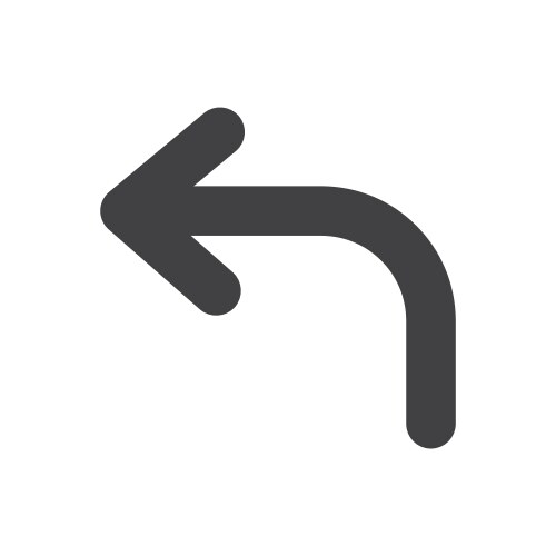 Undo icon set return back arrow symbol reverse Vector Image