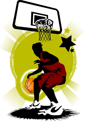Basketball collage Royalty Free Vector Image - VectorStock