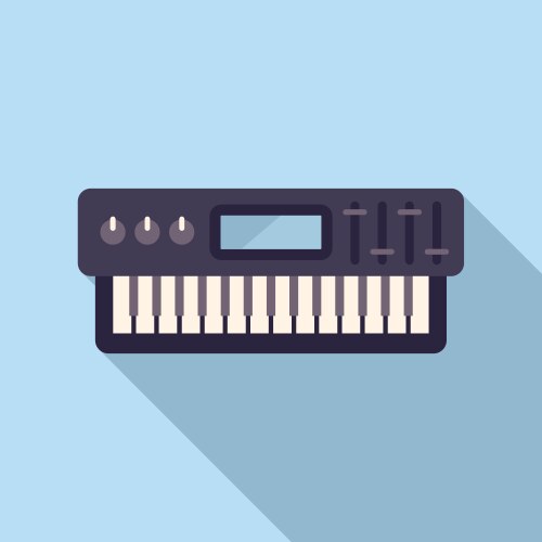 Flat design of electronic keyboard Royalty Free Vector Image