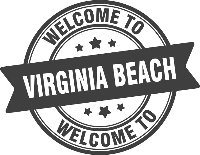 Welcome to virginia beach stamp Royalty Free Vector Image