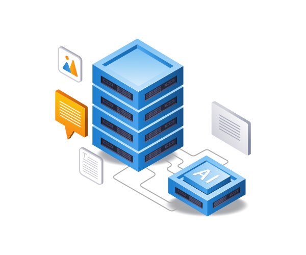 Computer programmer server technology infographic Vector Image