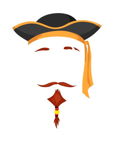 Pirate mask cartoon face decoration - bandana Vector Image