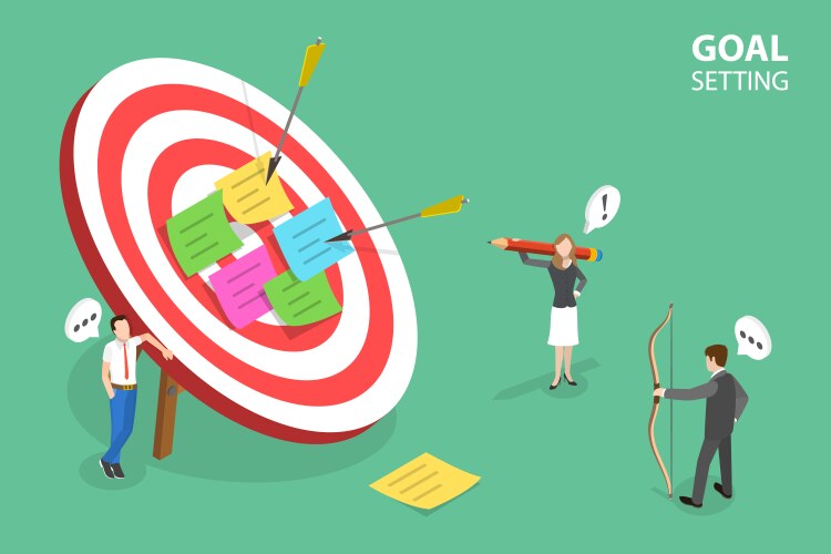 Goals concept Royalty Free Vector Image - VectorStock