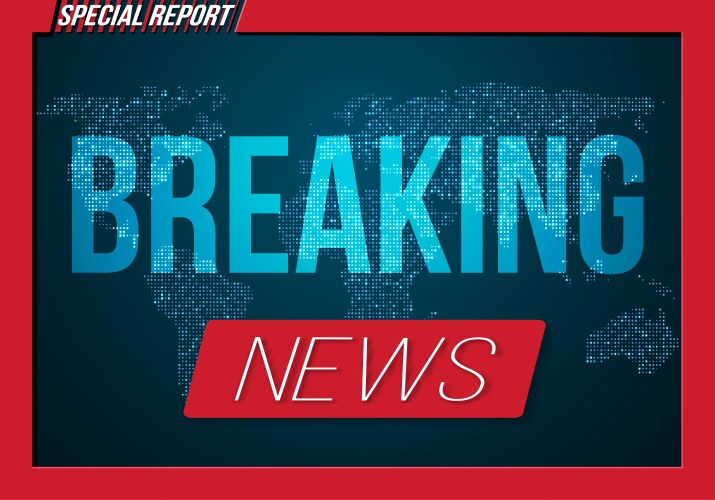 Tv news show studio room with desk for broadcast Vector Image