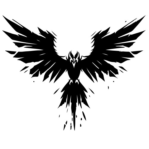 Eagle rising wings logo design template Royalty Free Vector