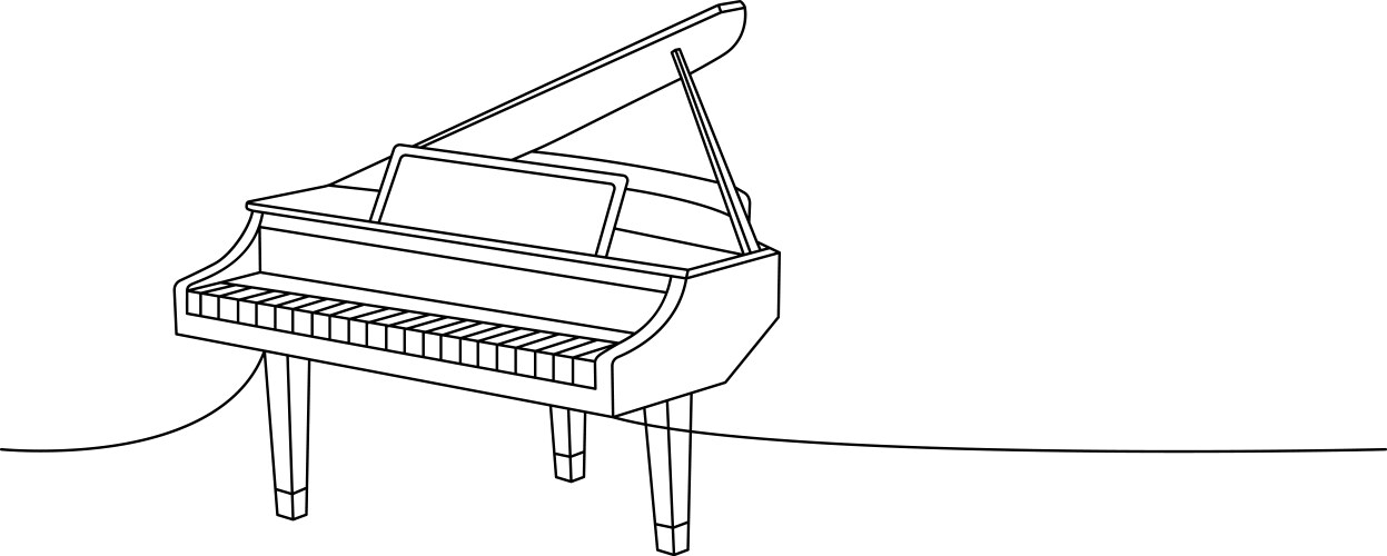 Piano Keyboard Line Drawing Vector Images (over 420)