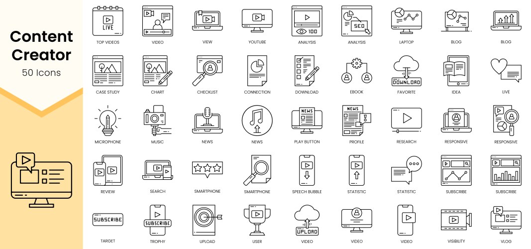 Content Creator Vector Images (over 3,400)