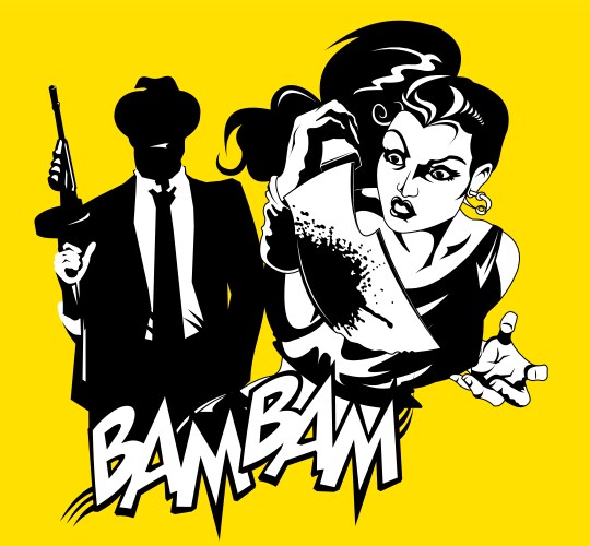 Man with gun ghetto warriors Royalty Free Vector Image