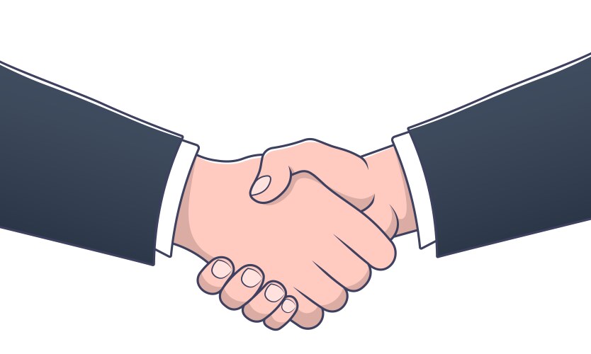 Handshake cartoon Vector Images & Graphics for Commercial Use | VectorStock