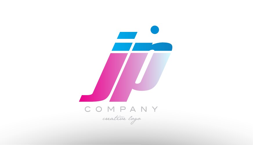 Alphabet letter jp j p combination for logo Vector Image