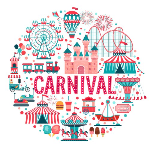 Carnival elements Royalty Free Vector Image - VectorStock