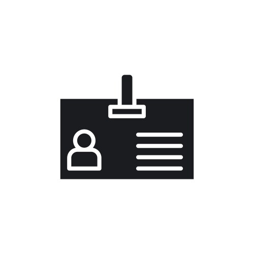 Id badge icon set event security pass symbol Vector Image