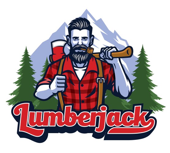 Lumberjack Royalty Free Vector Image - VectorStock