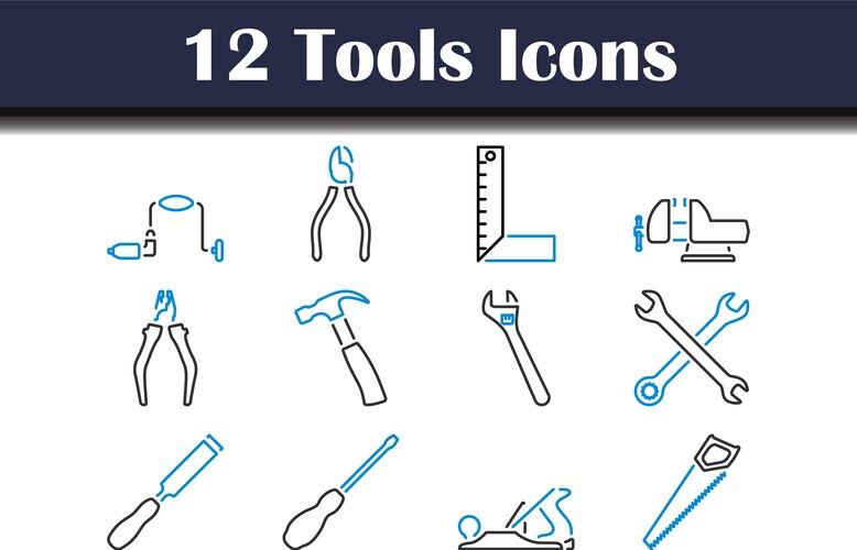 Tools icon set Royalty Free Vector Image - VectorStock